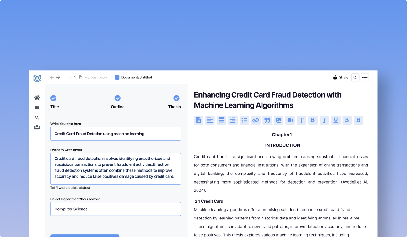 Thesispen AI: Thesis Writing & Text Generator